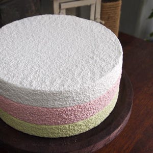 Layered Rainbow Rice Cake Tower | 무지개 떡 | Faux Clay Cake for Korean Dol ...