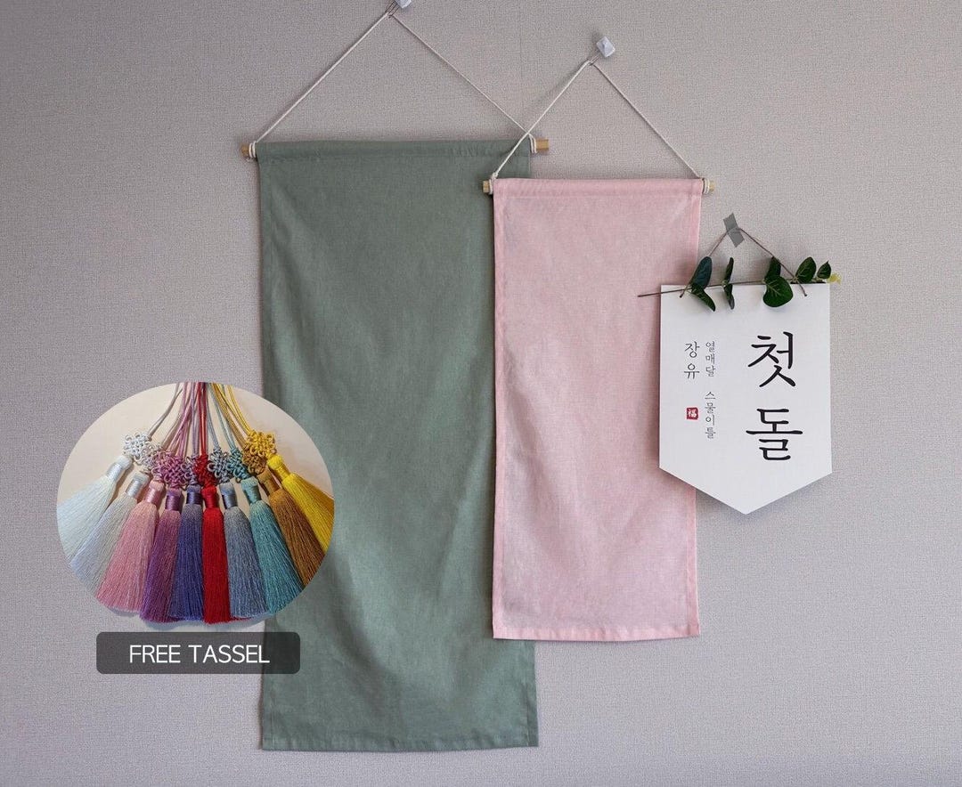 Linen Wall Hanging Banner, 6 Colors | Fabric Hanging Banner | Dol, Dohl ...