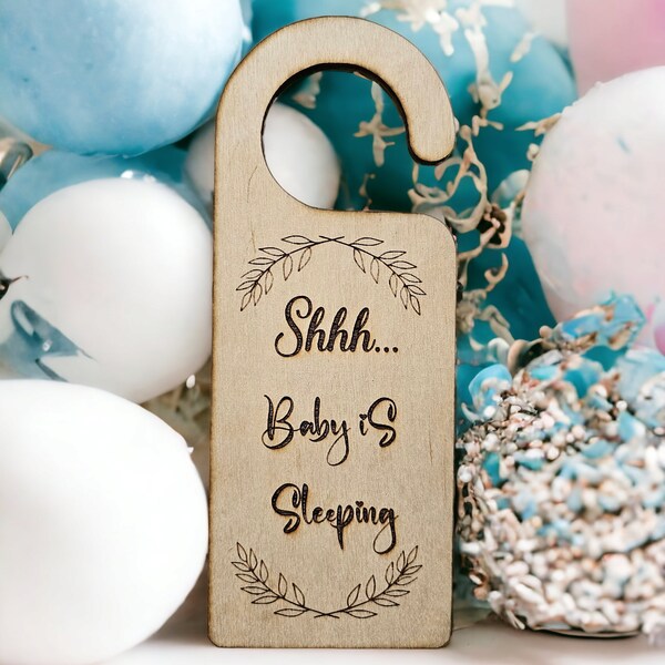 Sleeping Baby Door Sign - Etsy