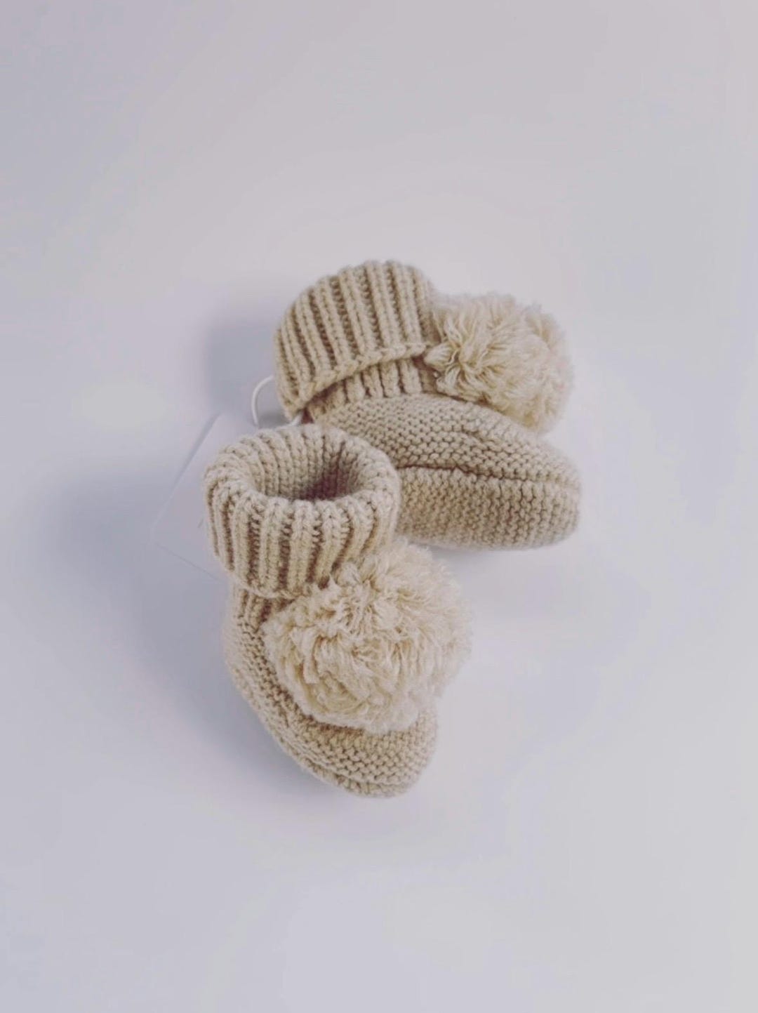 Merino Wool Baby Booties | Oat | Pom Pom | Baby Shower Gift | Oat Knit ...
