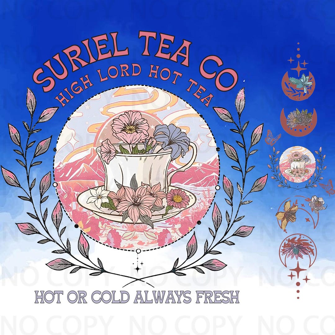 Vintage Suriel Tea Co PNG, ACOTAR Png, the Night Court Design, Feyre ...
