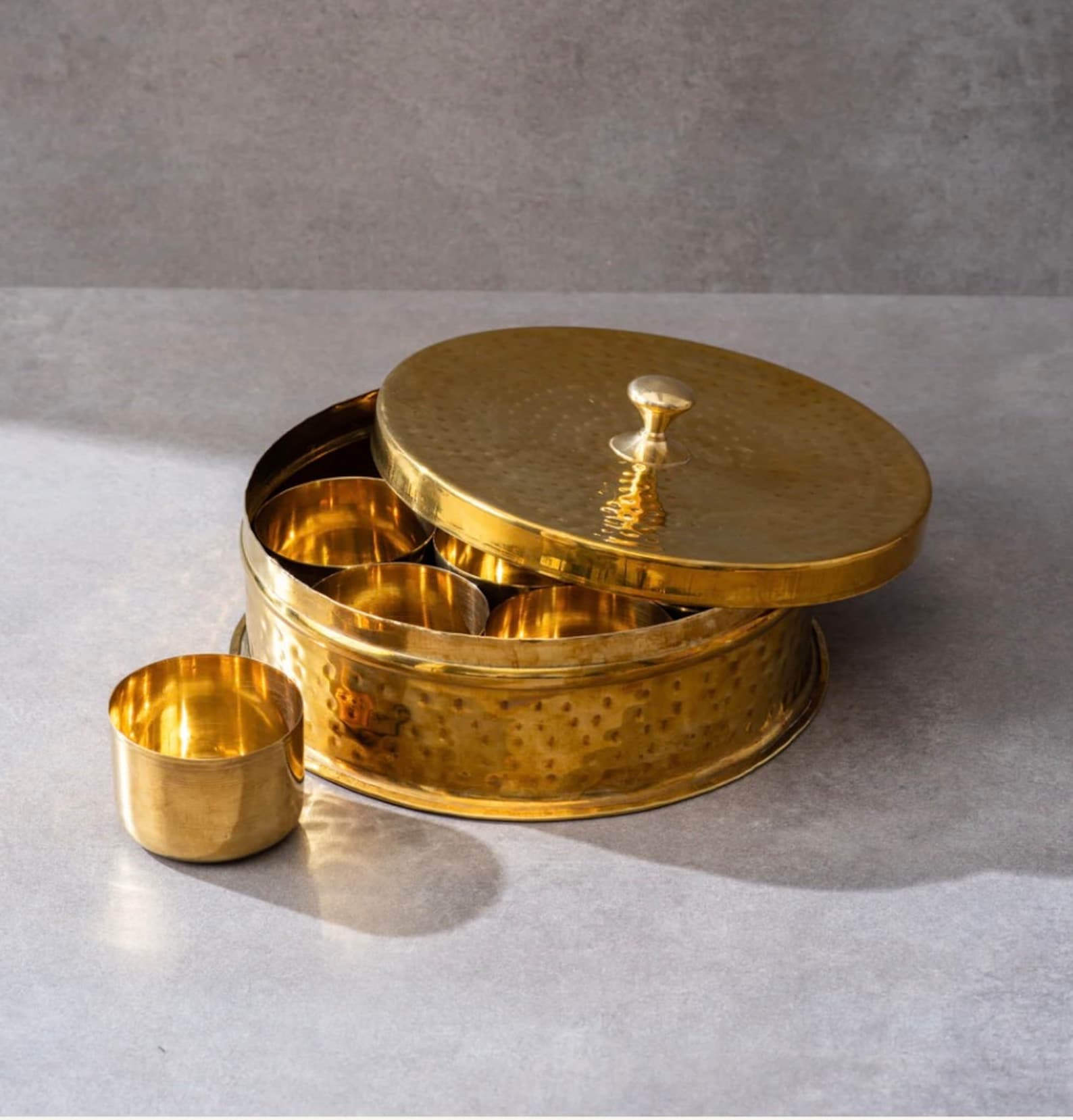 Brass Masala Daani / Spice Box - Etsy