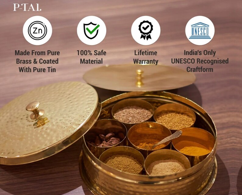 Brass Masala Daani / Spice Box - Etsy