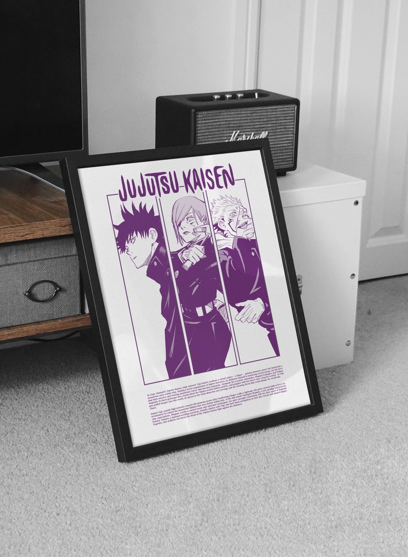 Jujutsu Kaisen Poster Itadori Yuji Megumi Nobara High Quality Colour ...