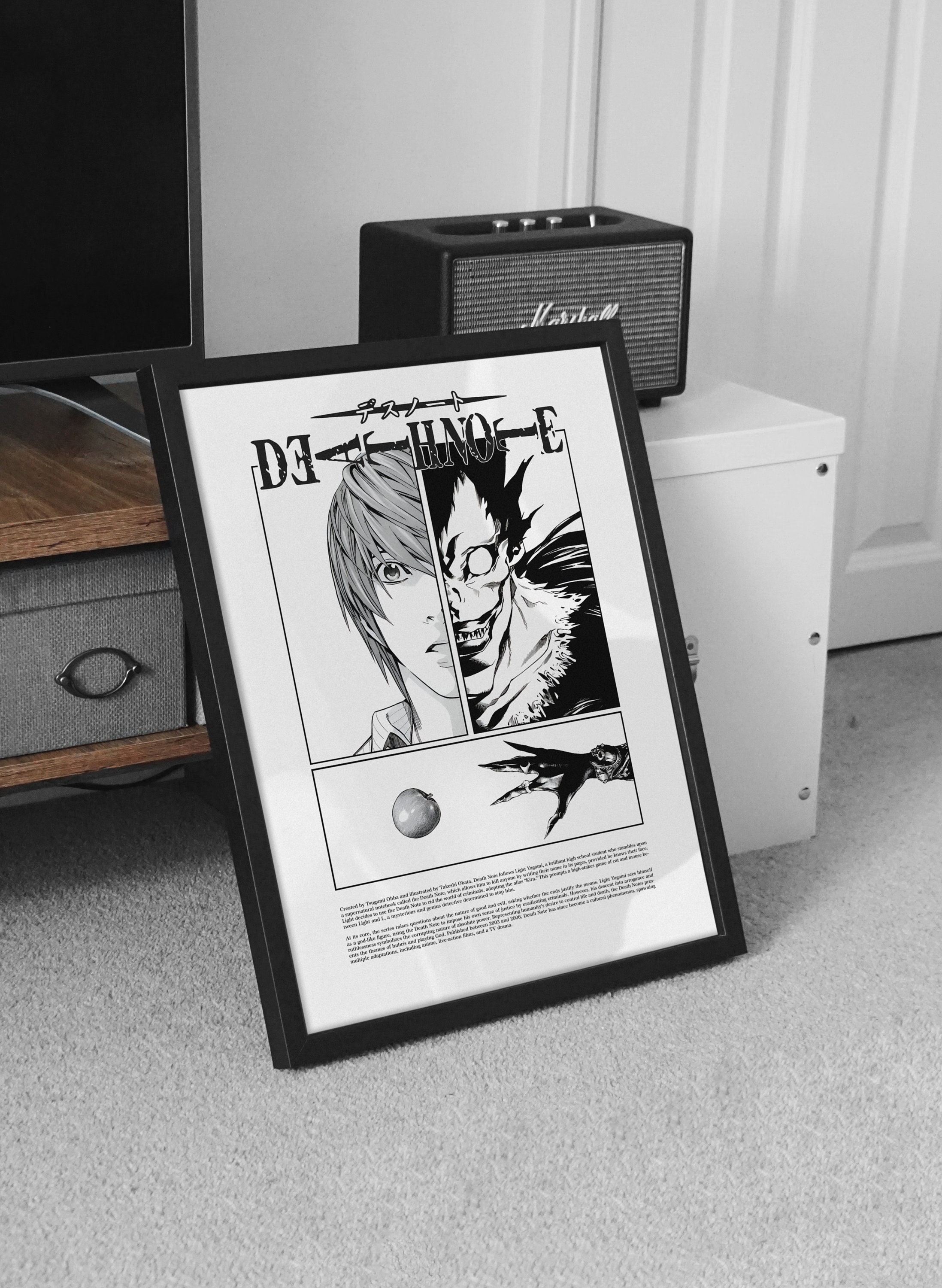 Death Note Poster Death Note Manga & Anime Dark Aesthetic Light and ...