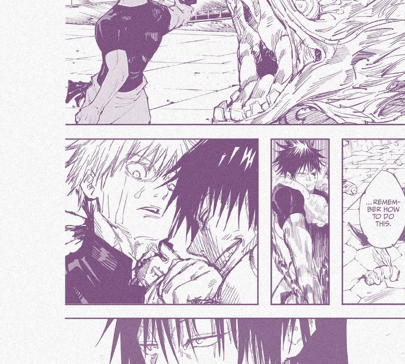 Toji Fushiguro Manga Poster Jujutsu Kaisen Minimalist Print Anime ...