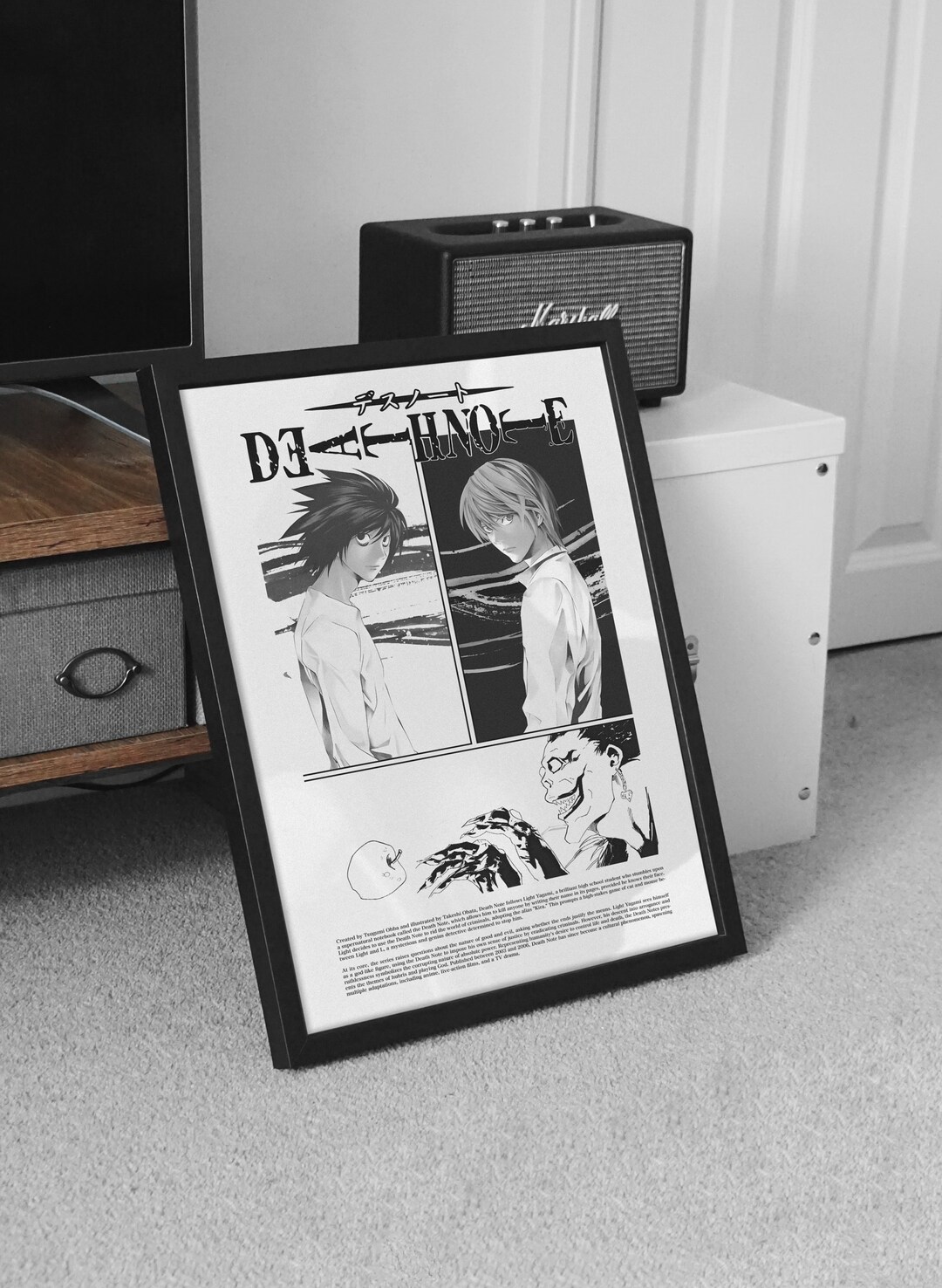 Death Note Poster Light Yagami L Ryuk Shinigami Anime & Manga Aesthetic ...