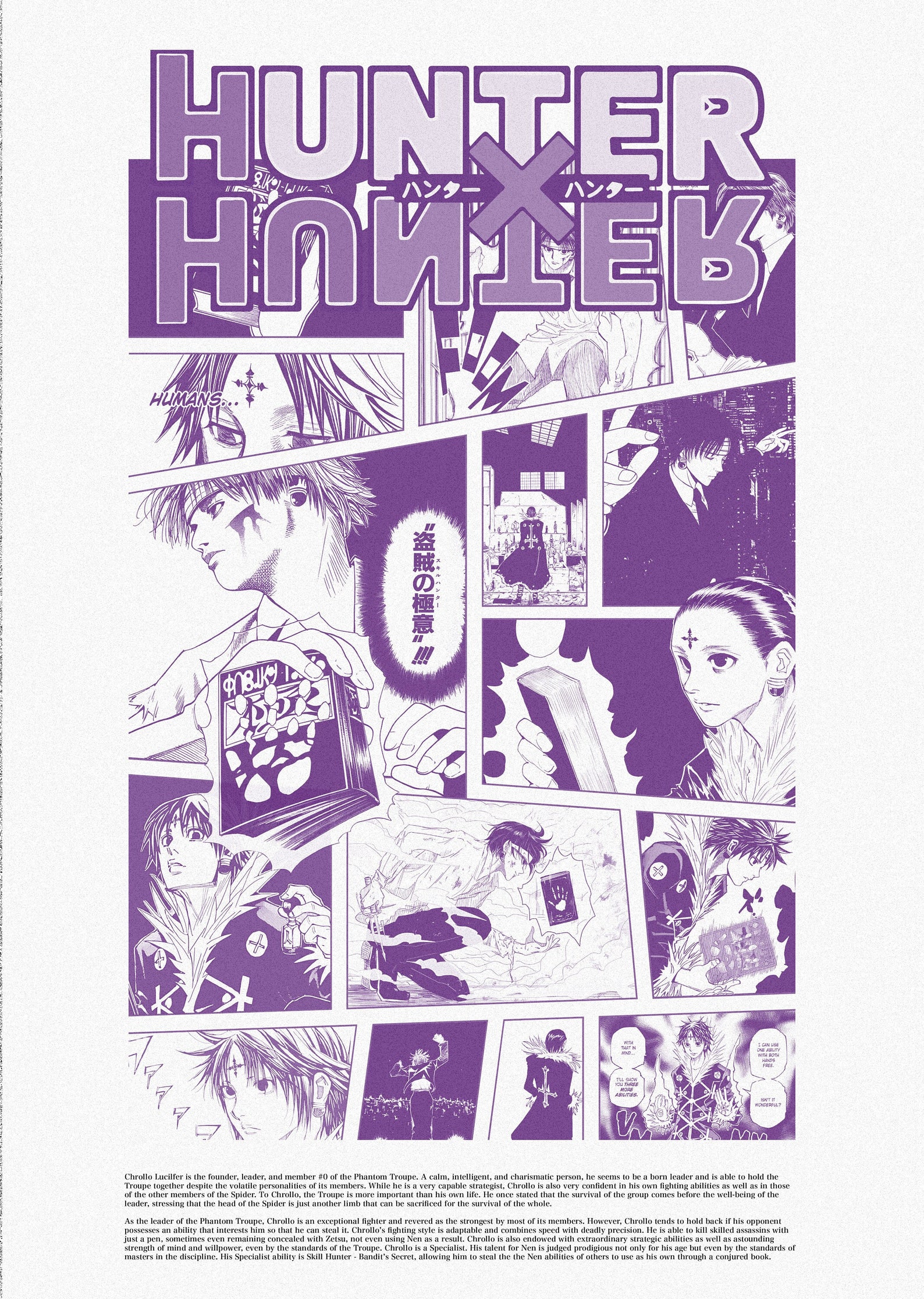 Chrollo Lucilfer Manga Poster - Etsy