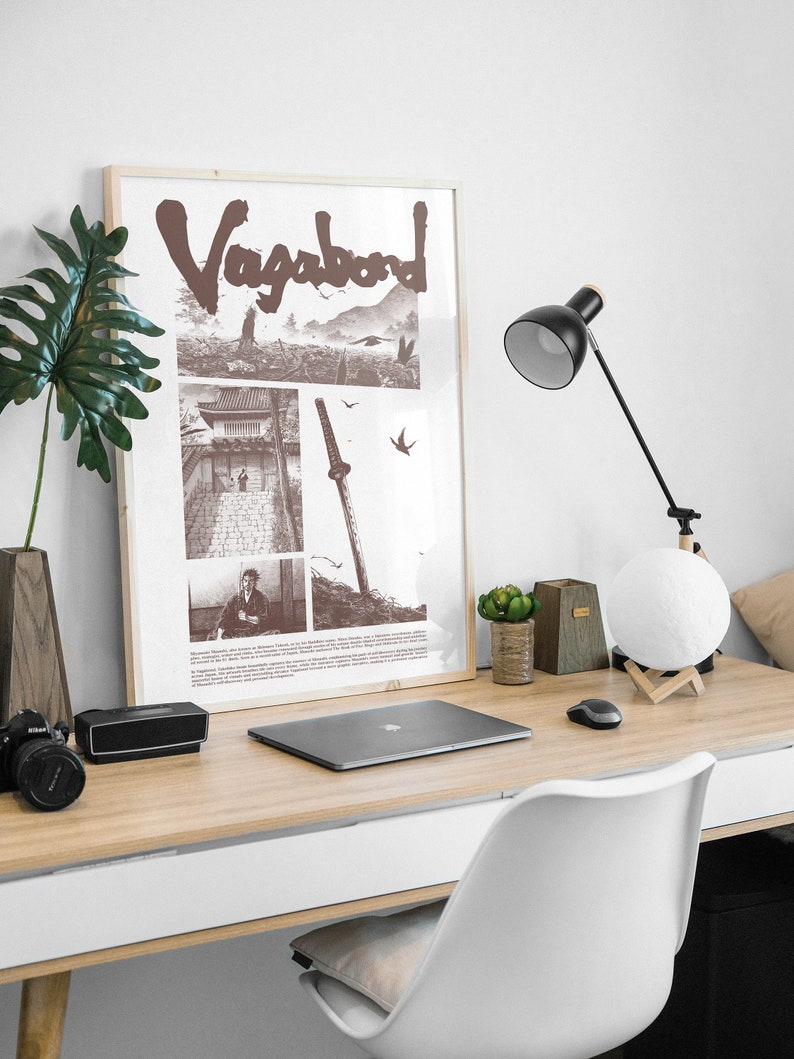 Vagabond Manga/anime Aesthetic Minimalist Poster Miyamoto Musashi ...