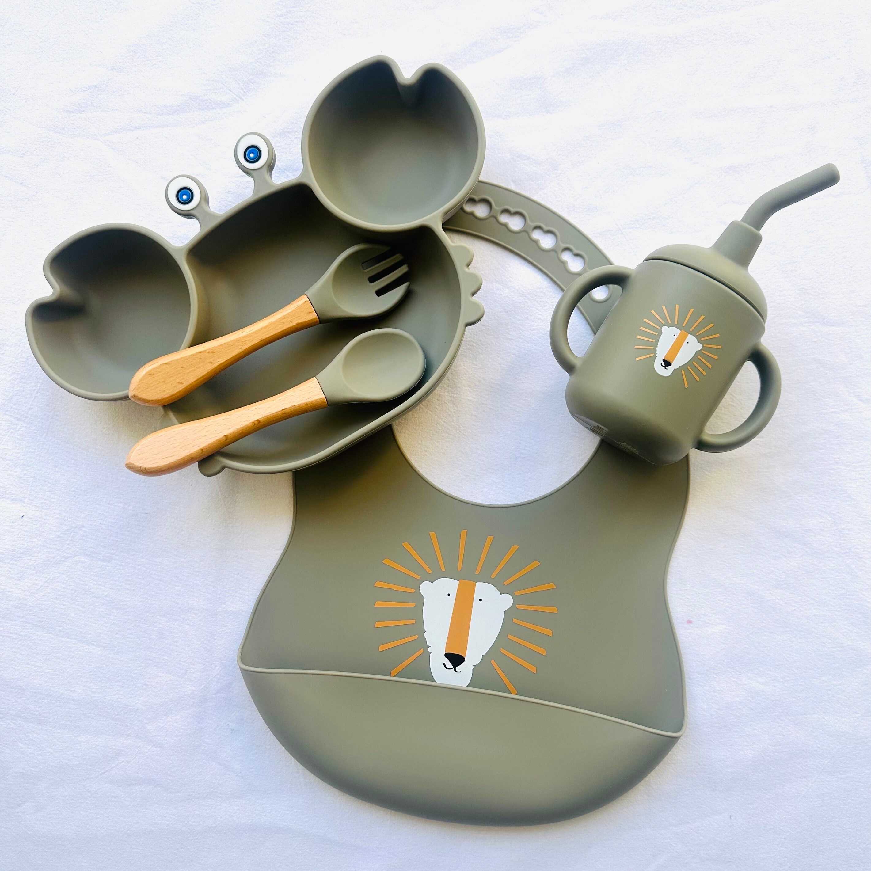 Personalized Children's Plate and Cutlery Meal Set Wooden Cutlery Birth ...
