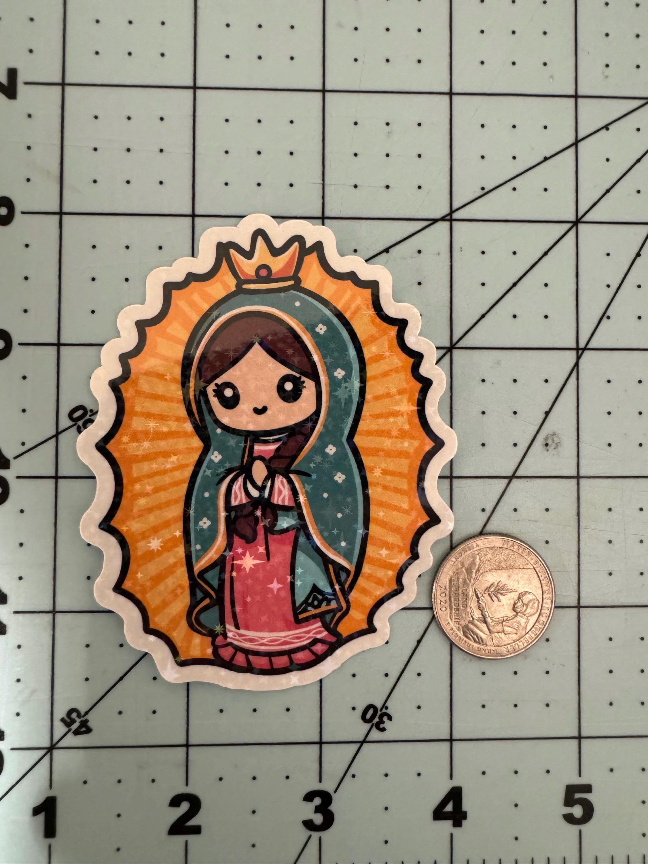 Virgin Mary Sticker La Virgin Guadalupe Sticker Catholic Sticker ...