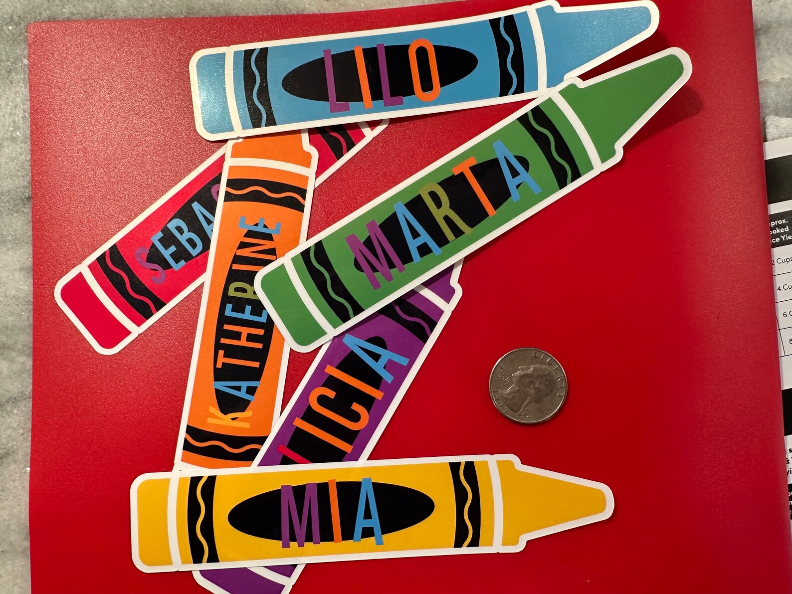 Custom Name Tag Sticker Pre School Name Tag Crayon Name Tag Lunch Box ...