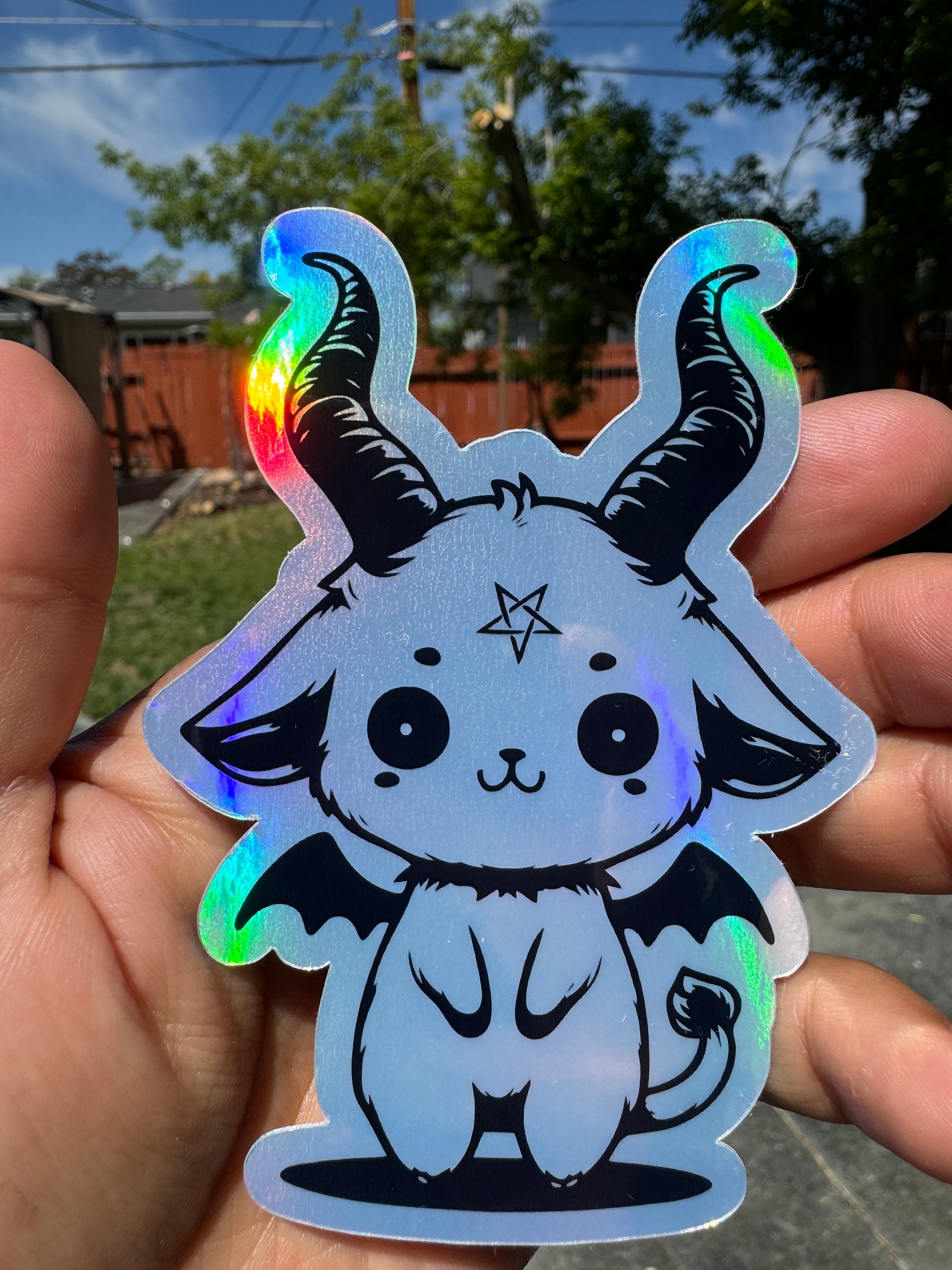 Cute Devil Sticker Demon Goat Sticker Gothic Sticker Punk Rock Sticker ...