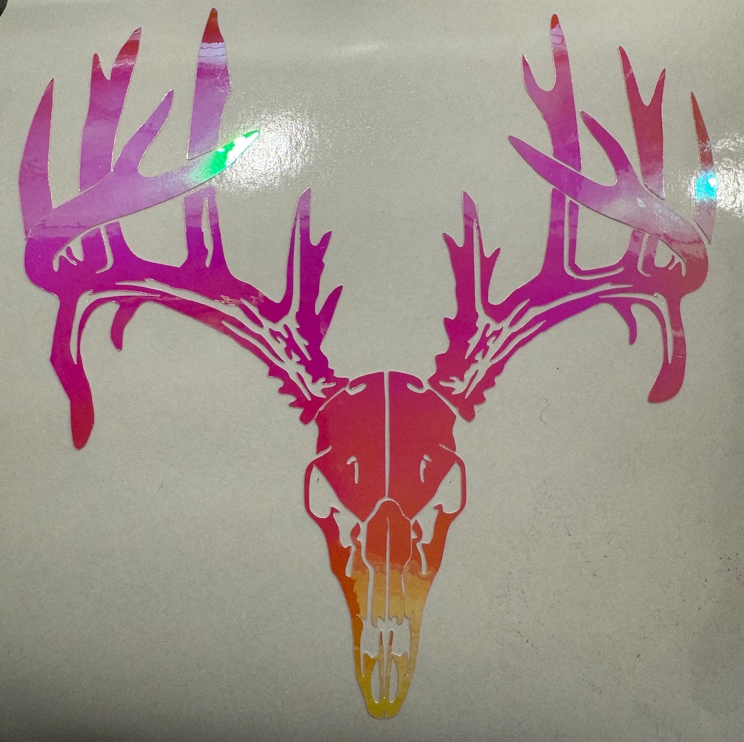 Deer Head Hunting Decal Car, Truck, Windshield, Laptop, Vinyl ...