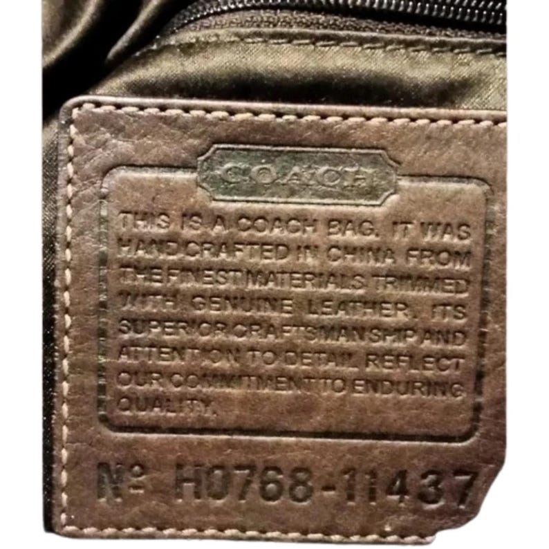 Coach Vintage Signature Bleeker Duffle Bucket Brown Bag Authentic - Etsy