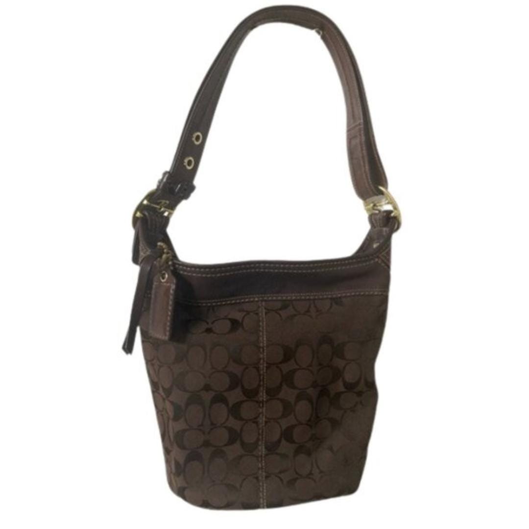 Coach Vintage Signature Bleeker Duffle Bucket Brown Bag Authentic - Etsy
