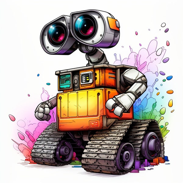 Wall E Coloring Book - Etsy