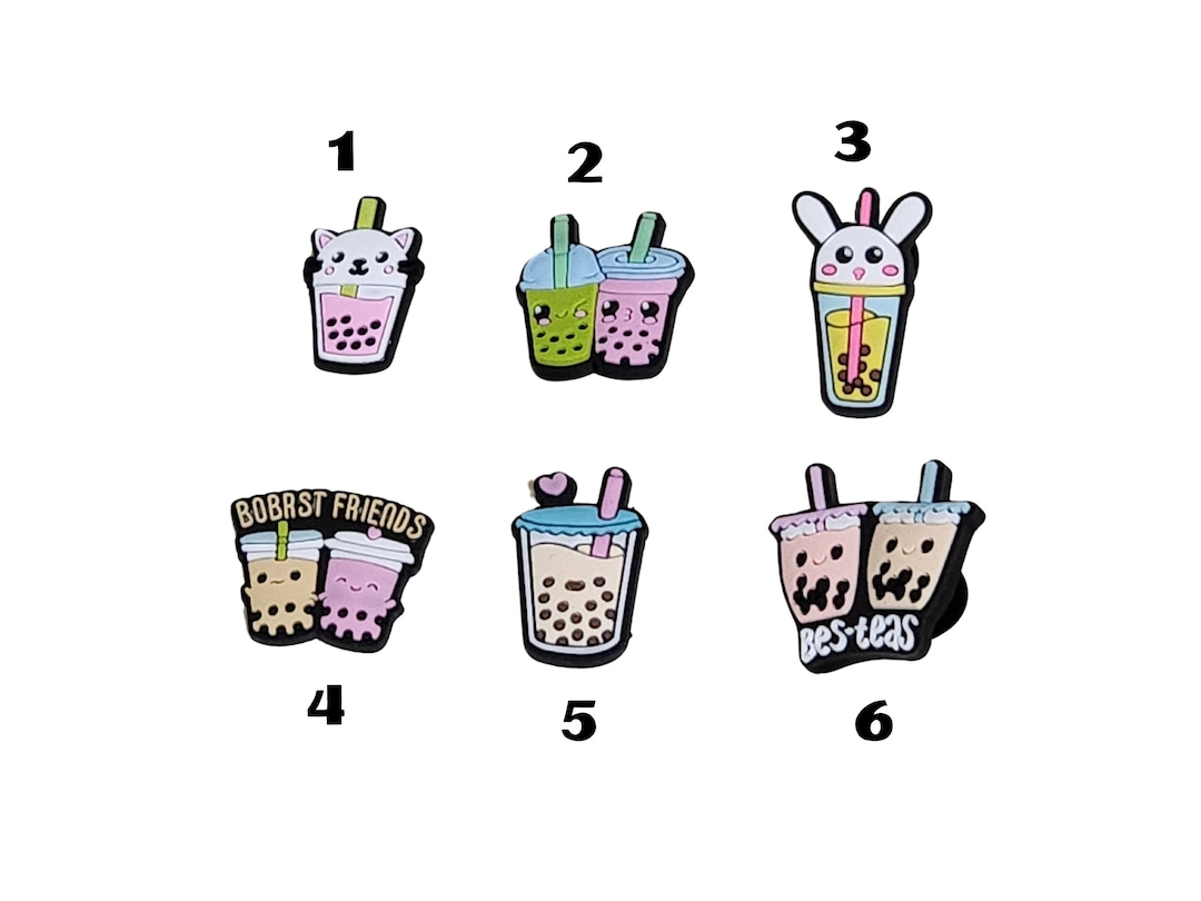 Boba Shoe Charms, Bubble Tea Charms, Cute Boba Clog Charms Craft ...