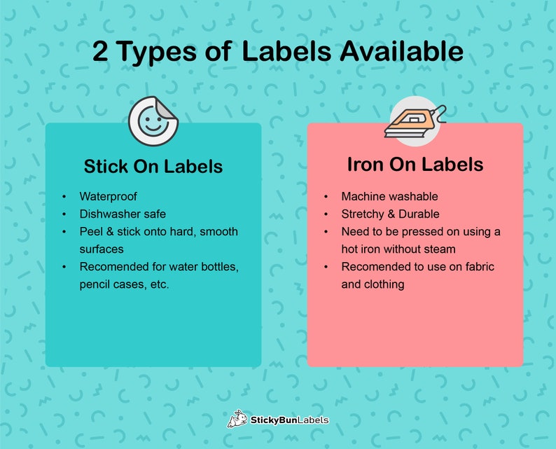 Custom Stick on Tags | Custom Name Tags | Kids Name Tags | Kids Name ...