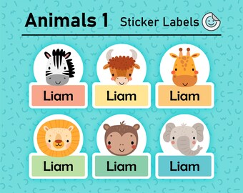 Custom Stick on Tags | Custom Name Tags | Kids Name Tags | Kids Name ...