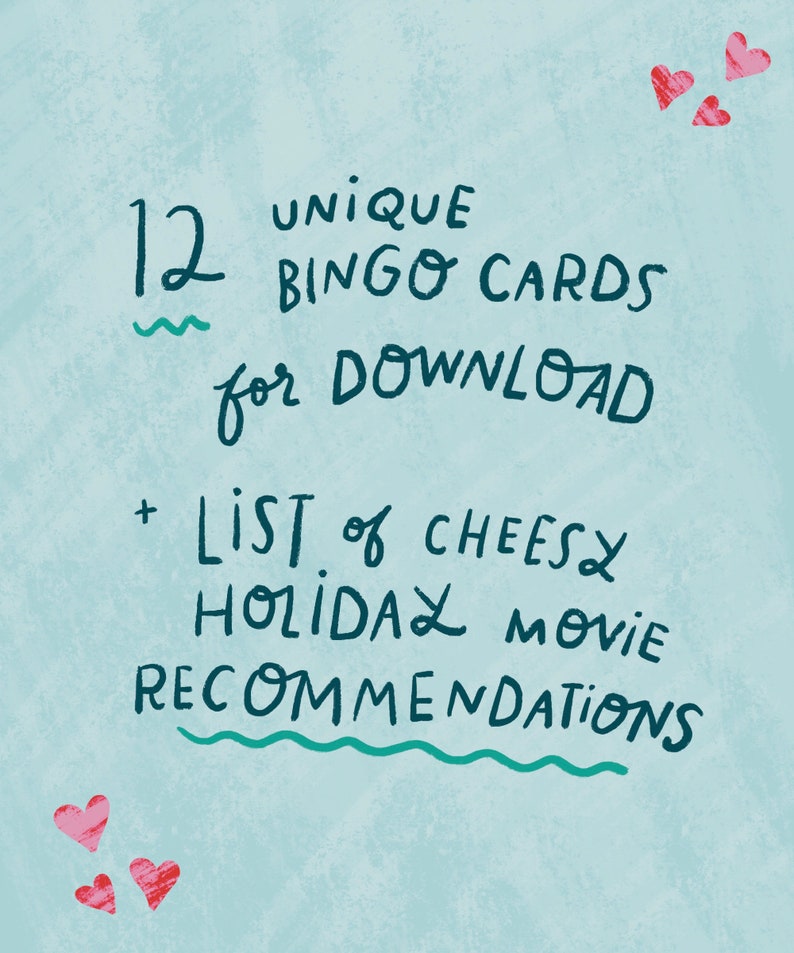 Holiday Movie Bingo Cards for Download - Etsy