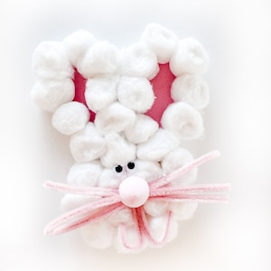Cotton Ball Bunny (pink) - Etsy