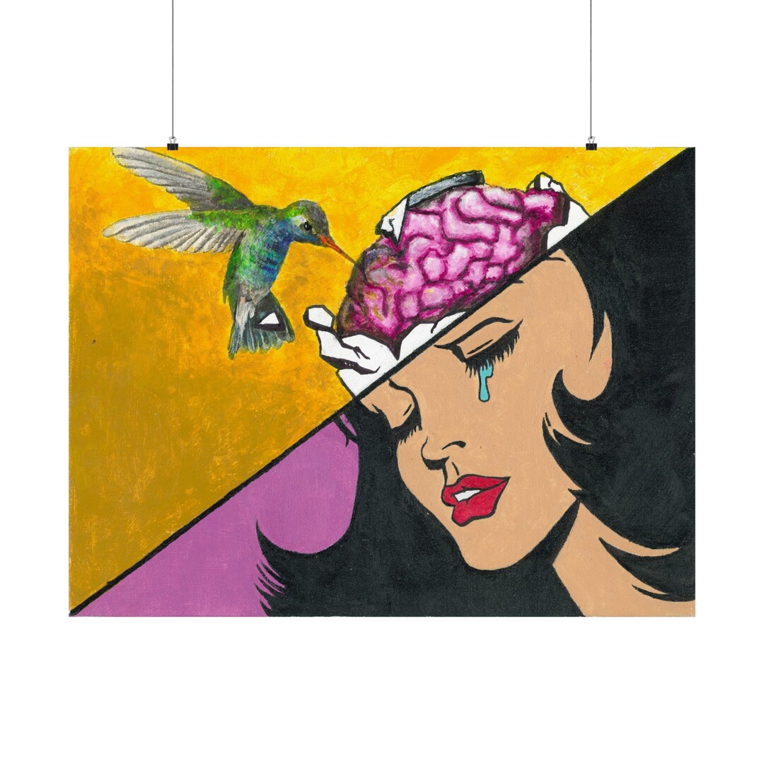 Bird Brain Matte Horizontal Poster by Sam - Etsy