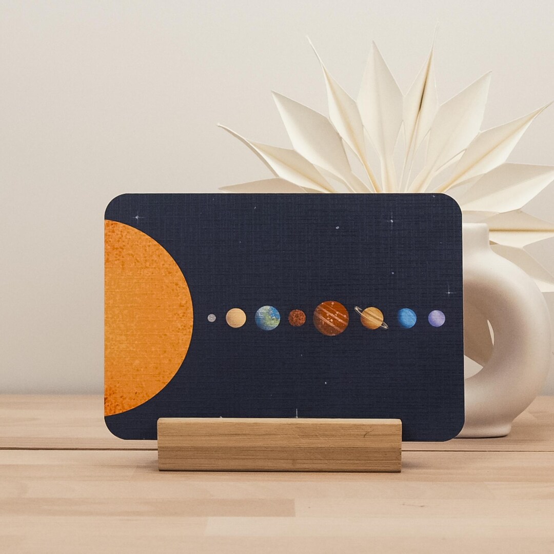 Planets Postcard Universe Children's Postcard Astronomy Postcard ...