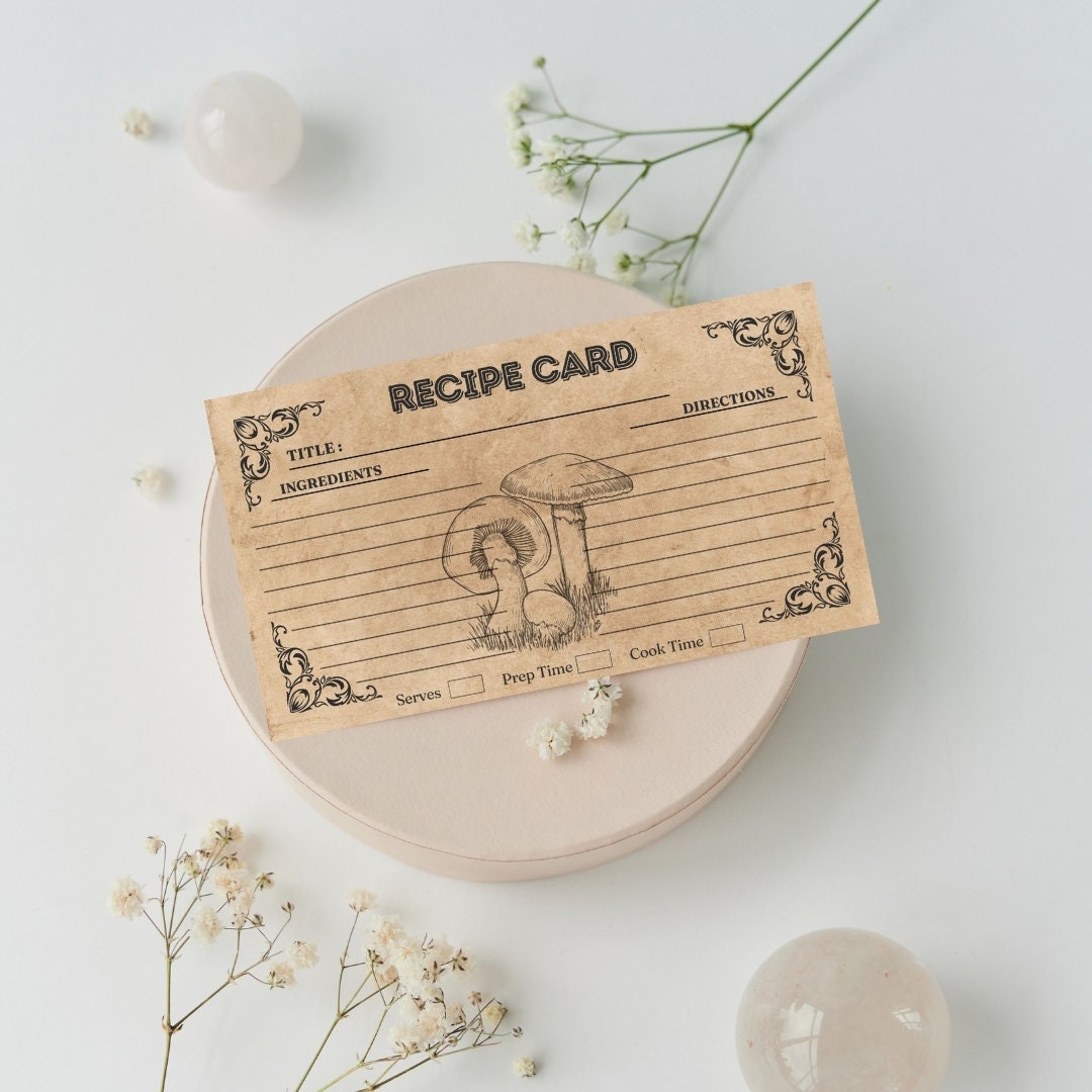 Recipes Cards Digital Recipe Card Printable Recipe Cards Collection ...