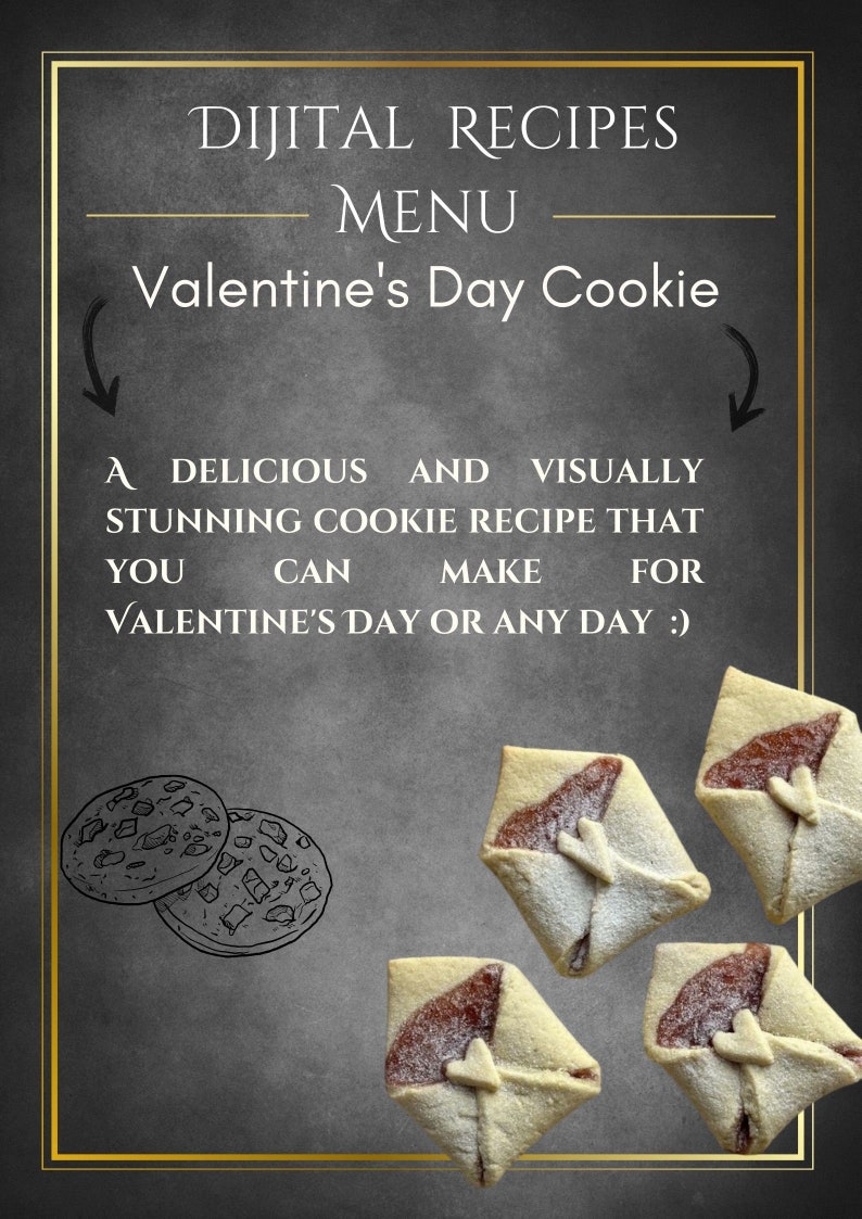 Valentine's Day Cookie Digital Recipes From Turkish and World Cuisines ...