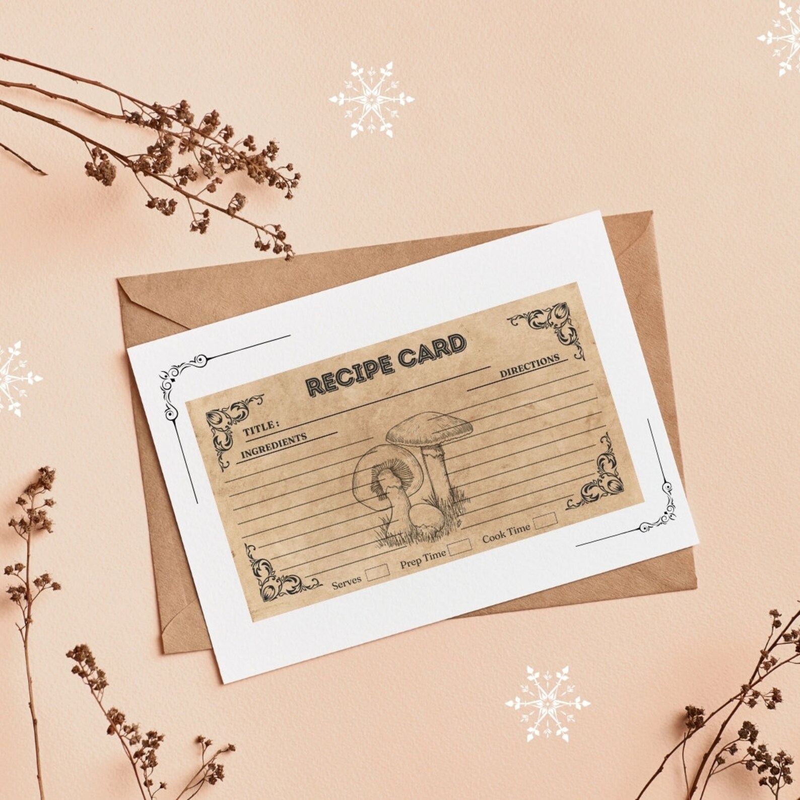 Recipes Cards Digital Recipe Card Printable Recipe Cards Collection ...