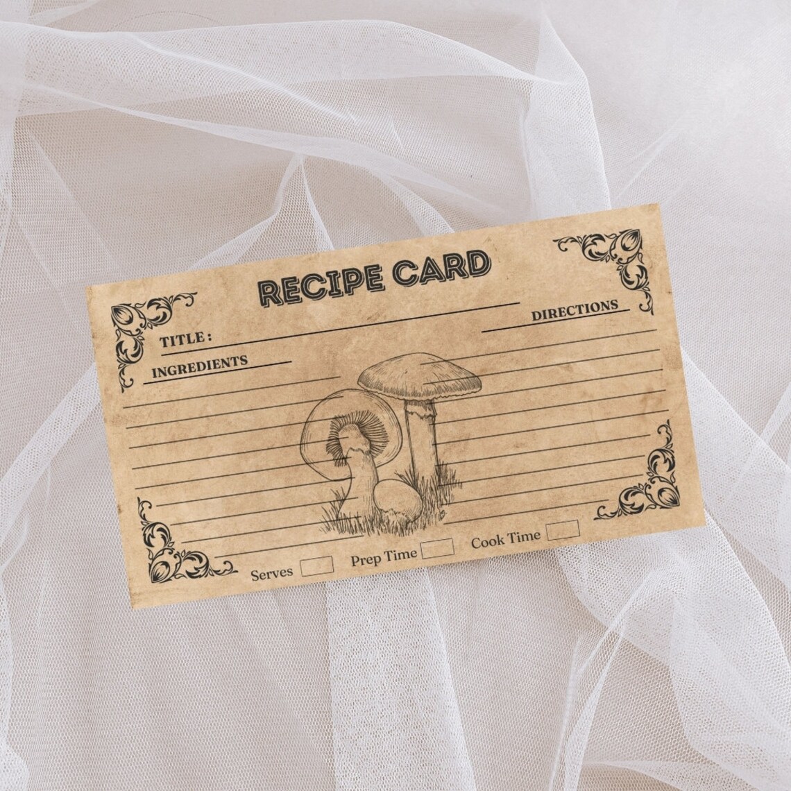 Recipes Cards Digital Recipe Card Printable Recipe Cards Collection ...