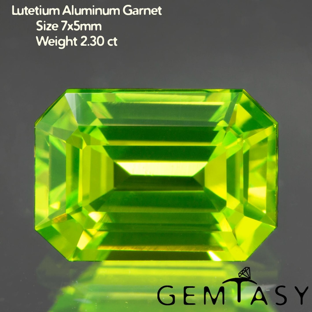 Cut Stone - Luag Yellow Neon Czochralski (pulled) Lab Grown, Facet ...