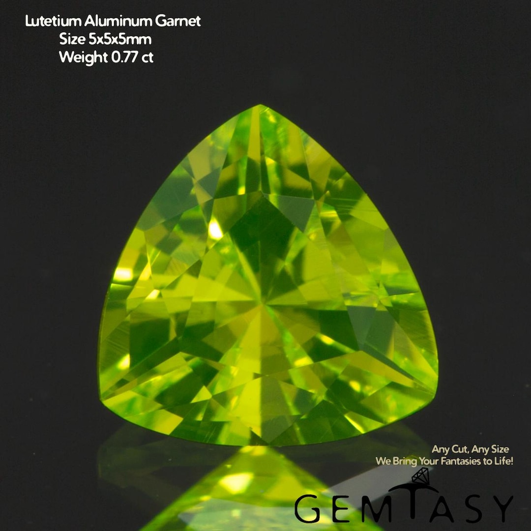 Cut Stone - Luag Yellow Neon Czochralski (pulled) Lab Grown, Facet ...