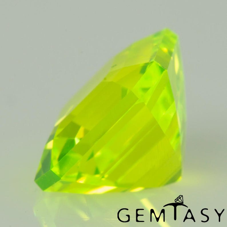 Cut Stone - Luag Yellow Neon Czochralski (pulled) Lab Grown, Facet ...