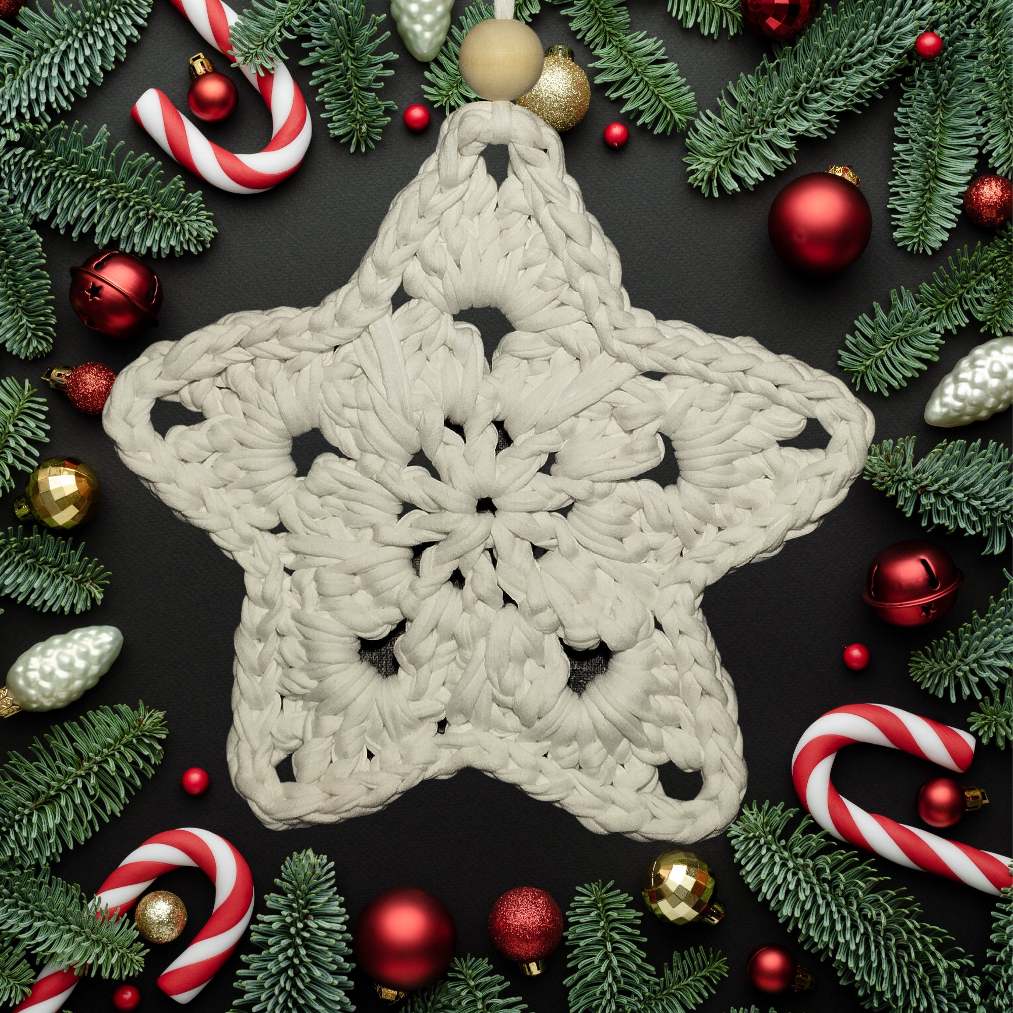 Easy Crochet Pattern-five Point Star Crochet Pattern Pdf-christmas ...