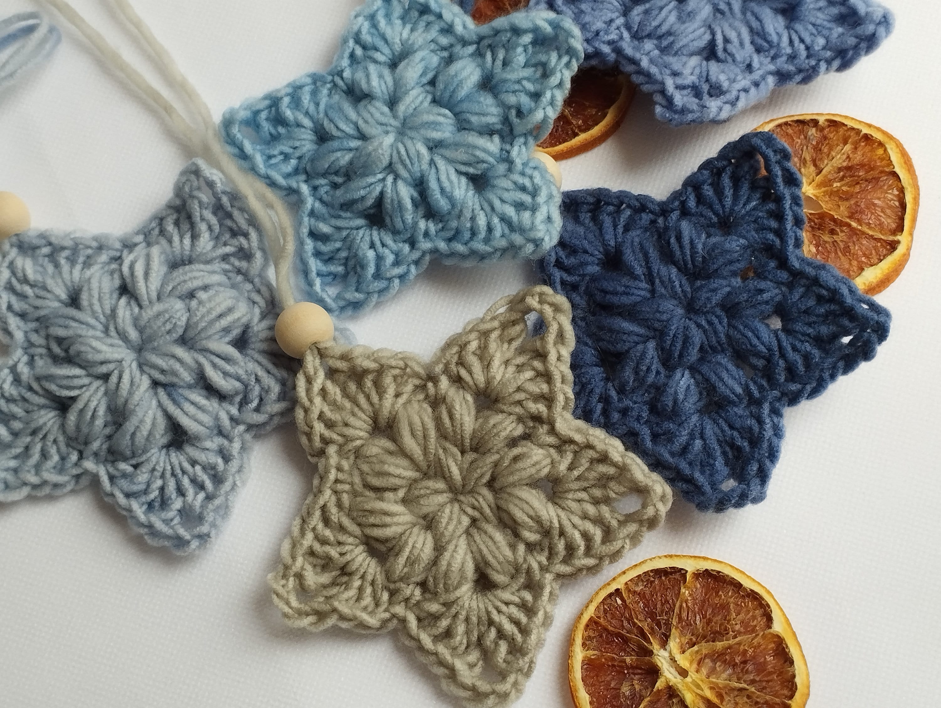 Easy Crochet Pattern-colorful Five Point Star Crochet - Etsy