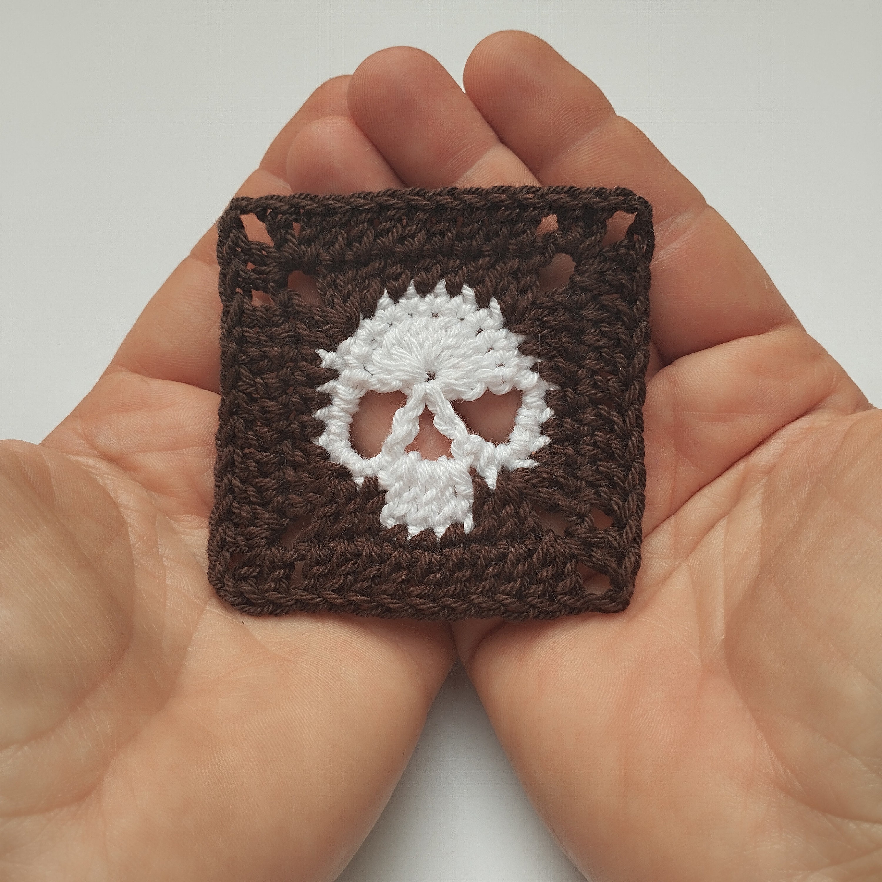 Skull Basic Granny Square Crochet Pattern- Easy Granny Square Crochet ...