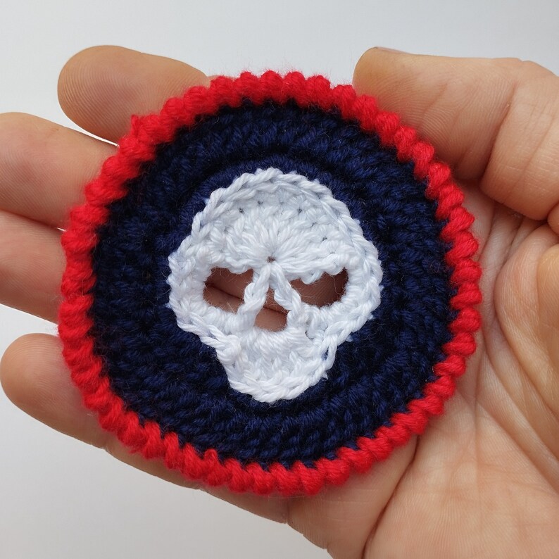 Skull Crochet Pattern: Granny Square, Triangle, Circle, Hexagon (4 PDF ...
