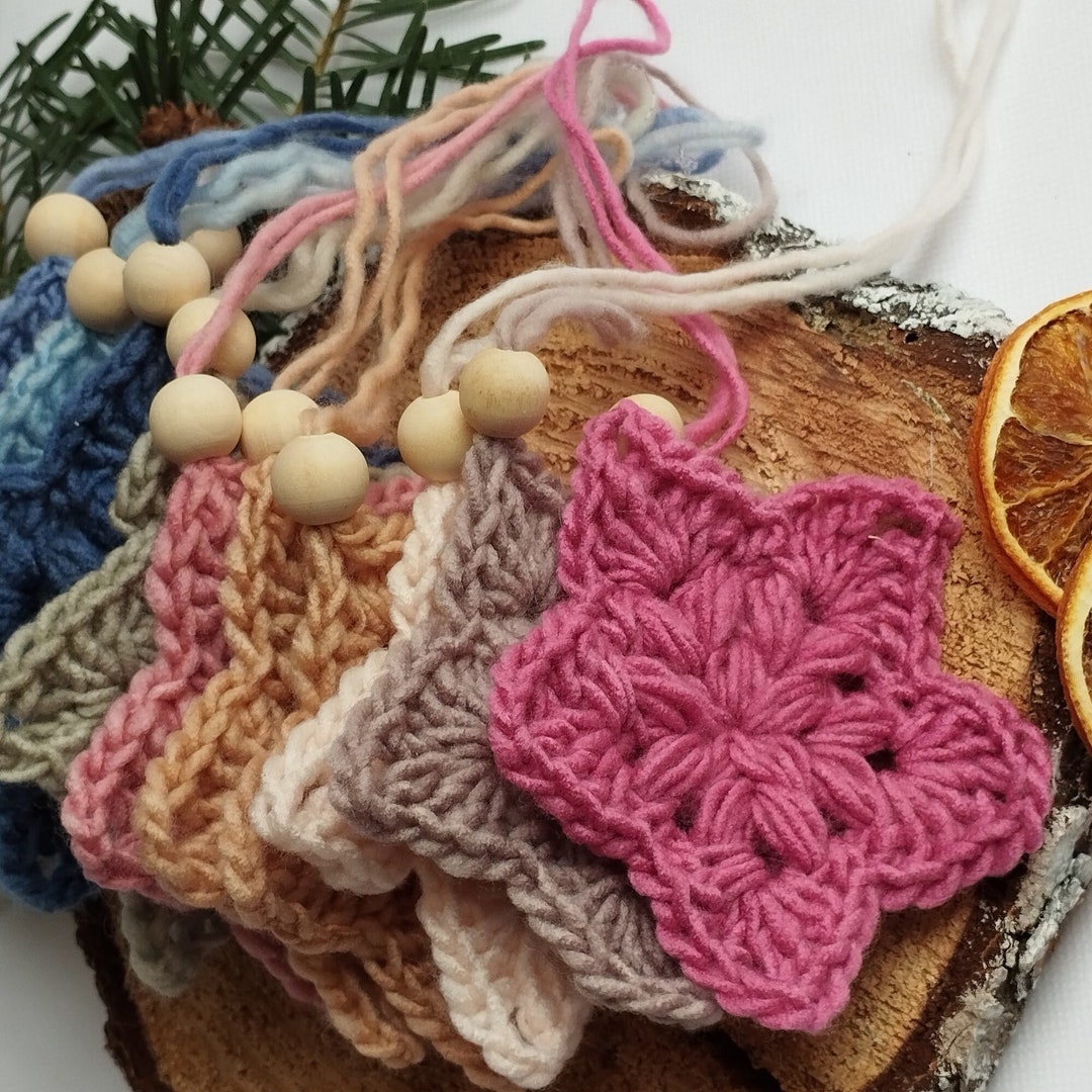 Easy Crochet Pattern-colorful Five Point Star Crochet - Etsy