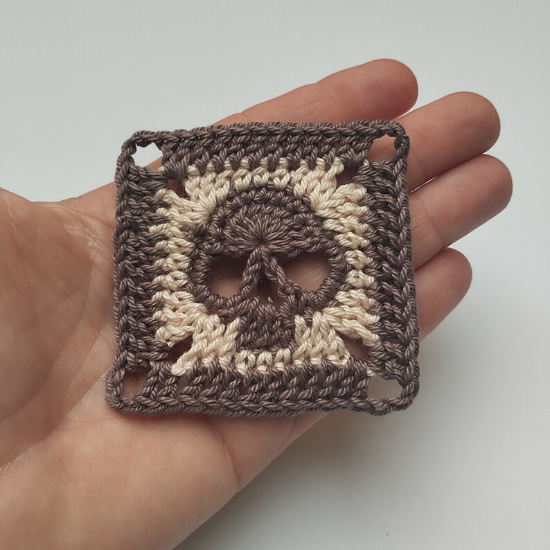 Skull Basic Granny Square Crochet Pattern Easy Granny Square Crochet ...