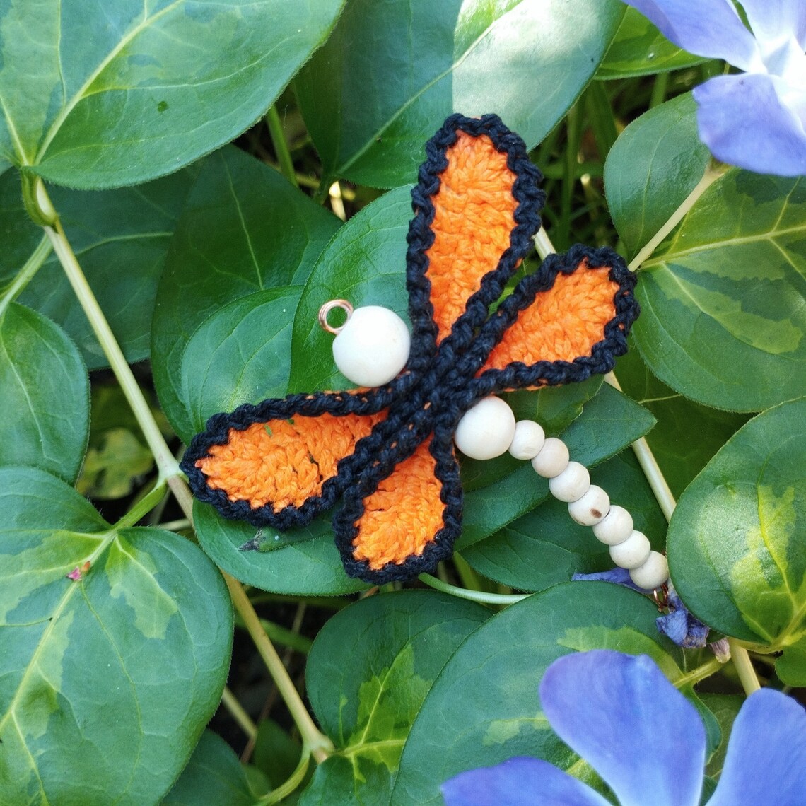 Easy Dragonfly Crochet Pattern Summer Amigurumi Pattern-keychains-hair ...