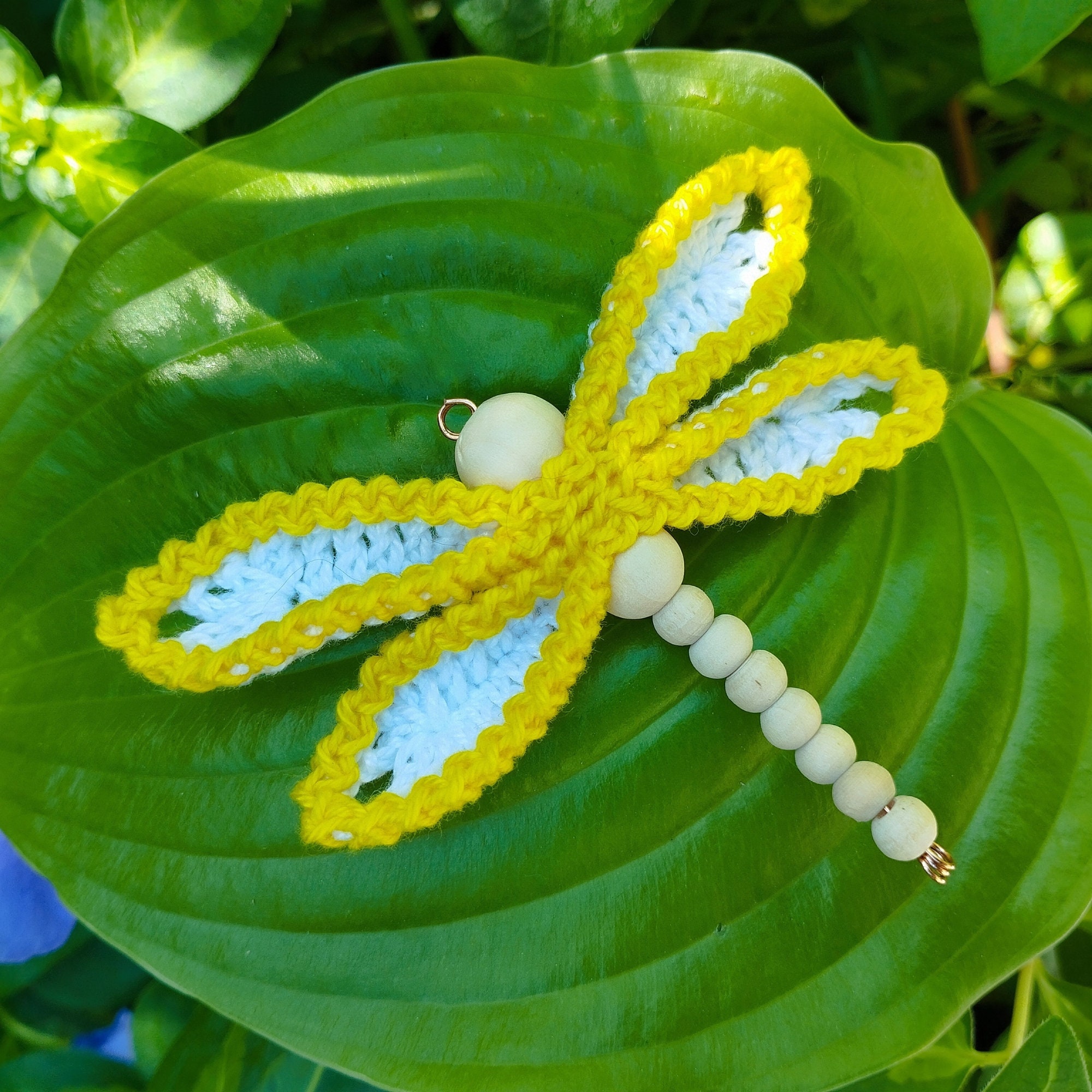 Easy Dragonfly Crochet Pattern Summer Amigurumi Pattern-keychains-hair ...