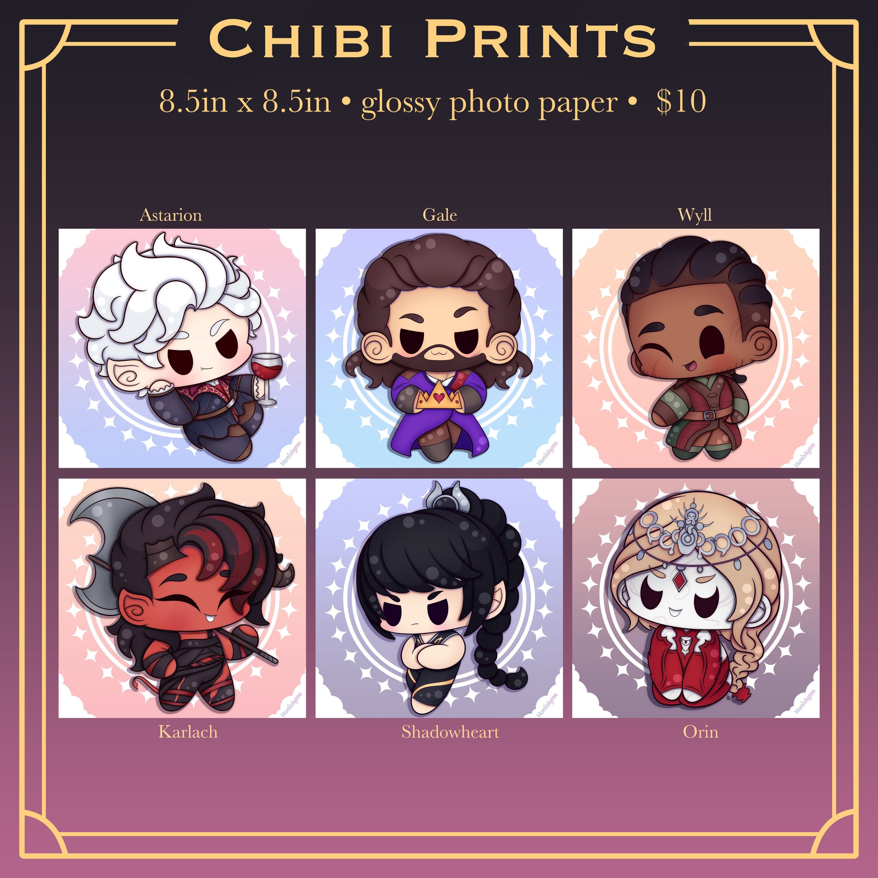 BG3 Chibi Prints - Etsy