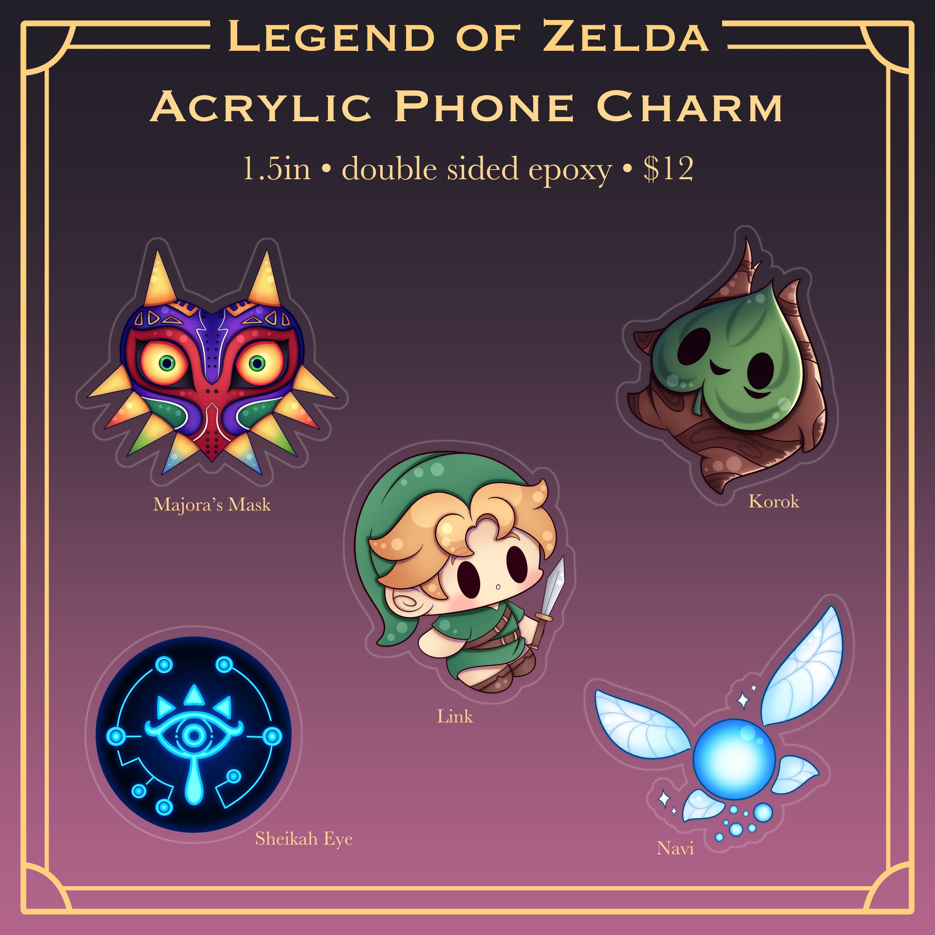 Legend of Zelda Acrylic Phone Charm - Etsy
