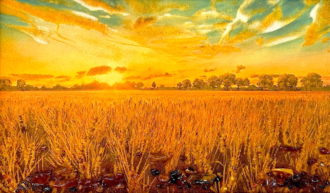 Amber Picture, Field, Beautiful View, Sunset, Ukrainian Field, Natural ...
