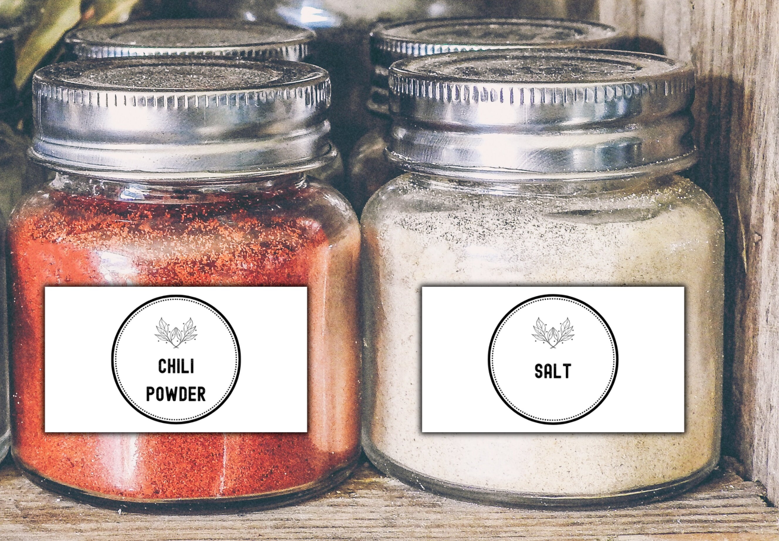 Editable Spice Jar Kitchen Labels Canva Template, Printable Sticker for ...