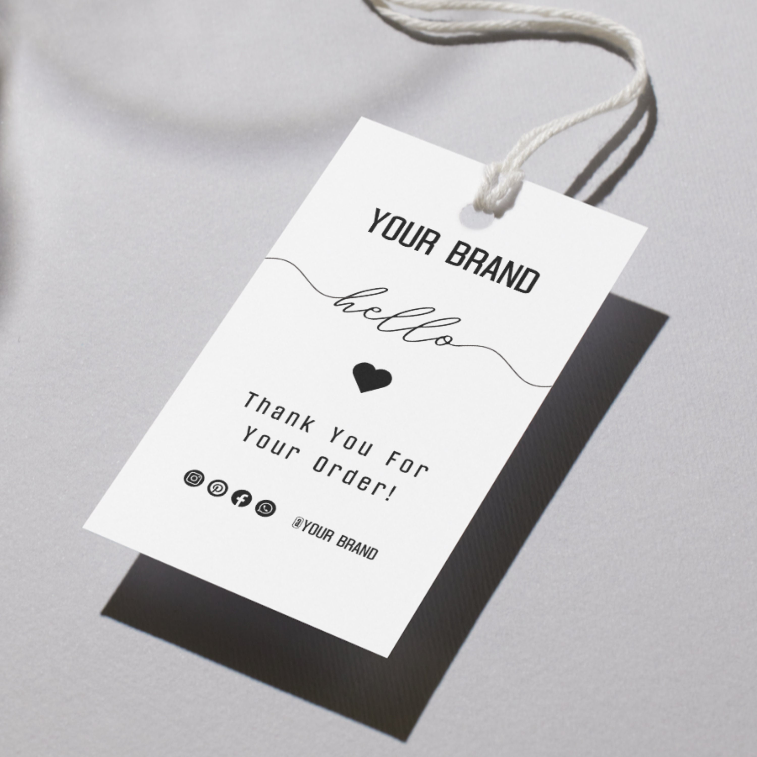 Editable Business Thank You Label Personalized Price Tag Template ...