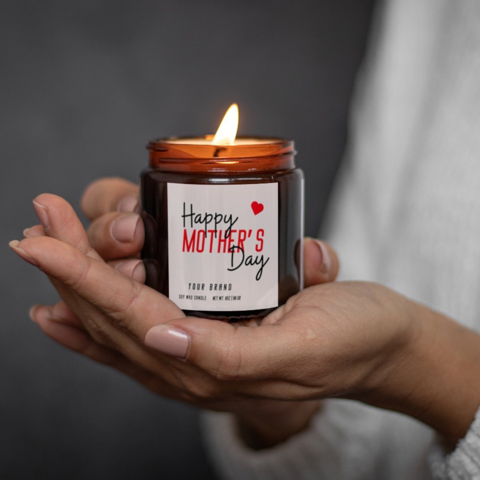 Editable Happy Mothers Day Gift Canva Label Template, Handmade Labels ...