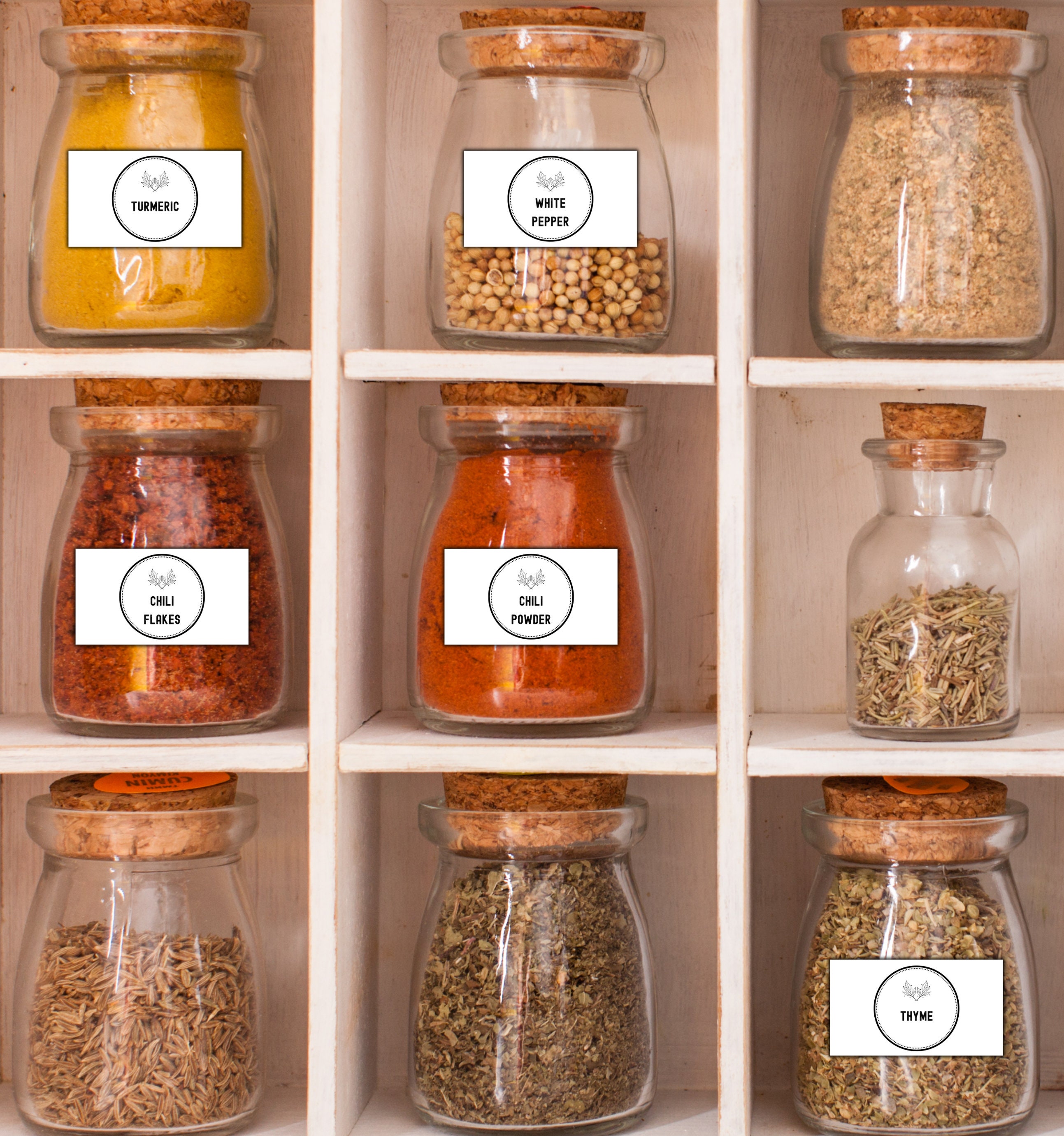 Editable Spice Jar Kitchen Labels Canva Template, Printable Sticker for ...